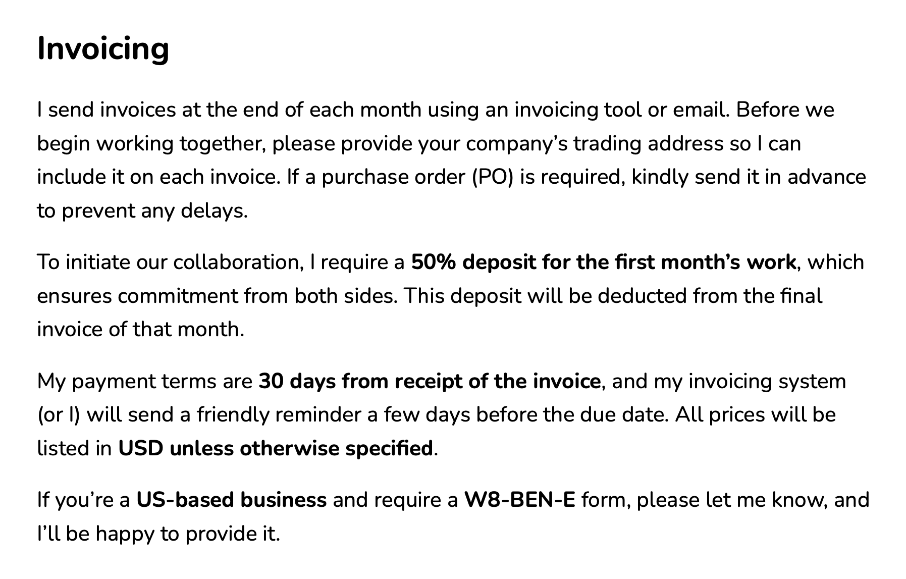 How to Ask Clients for an Upfront Payment the Right Way