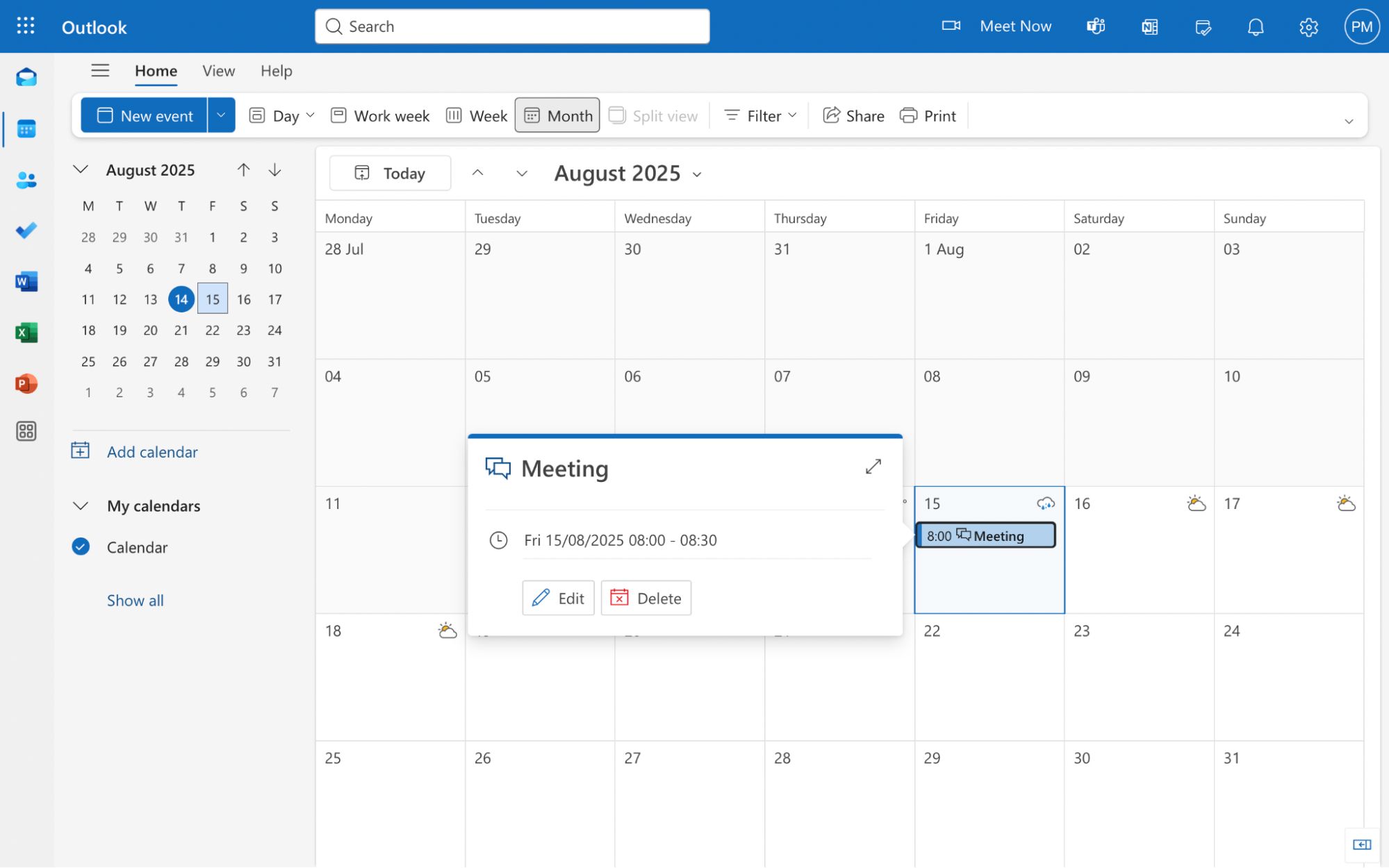 How to share your Outlook calendar from any device