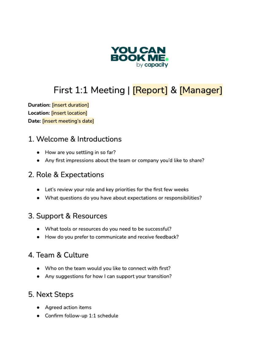 The Ultimate Guide to One-on-One Meeting Templates