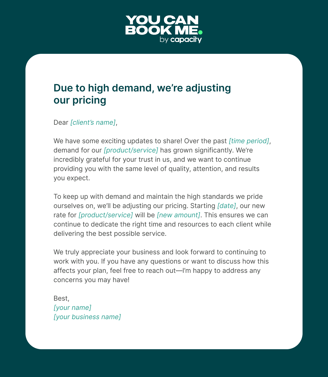 How to Write a Price Increase Notification Without Losing Clients