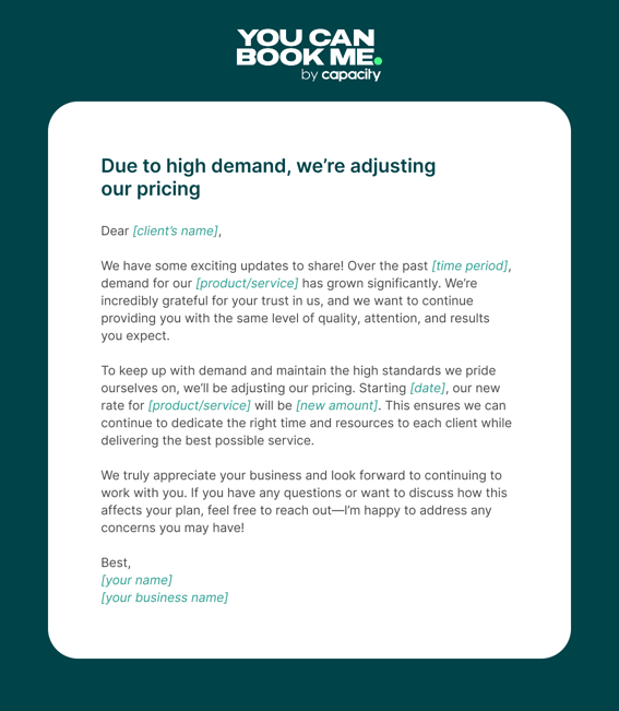 How to Write a Price Increase Notification Without Losing Clients