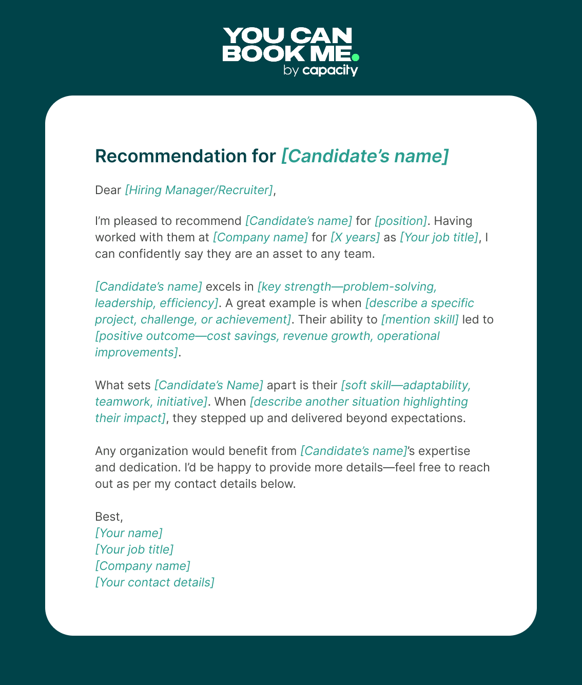 Example of a Reference Letter & How to Write One