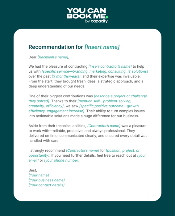Example of a Reference Letter & How to Write One