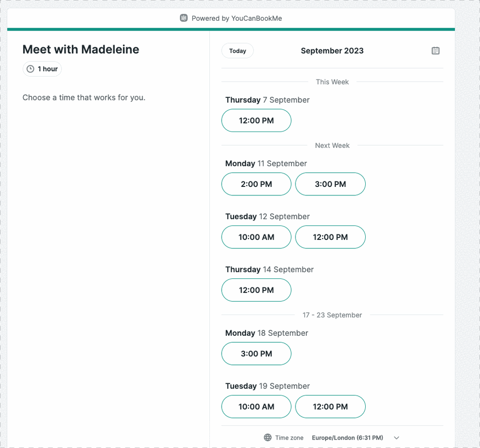 More choice for displaying availability: Agenda view is here