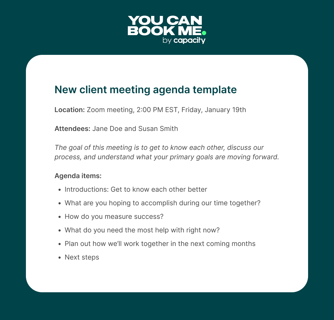 How to Create An Effective Client Meeting Agenda