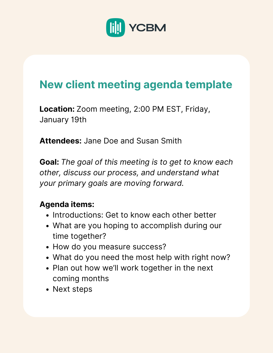 How to Create An Effective Client Meeting Agenda