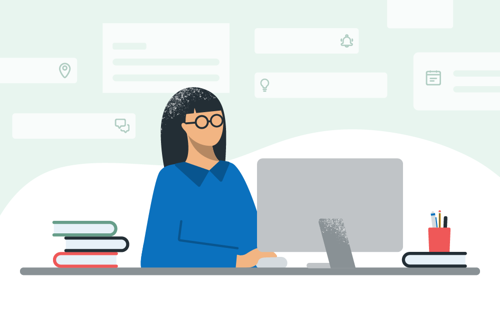 Busy Student Cartoon